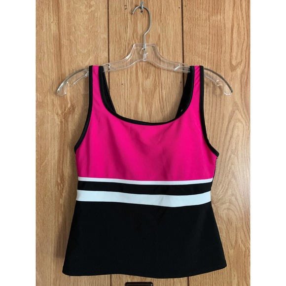 Ll Bean Swim Ll Bean Pink Colorblock Running Swim Top Tankini Size Poshmark